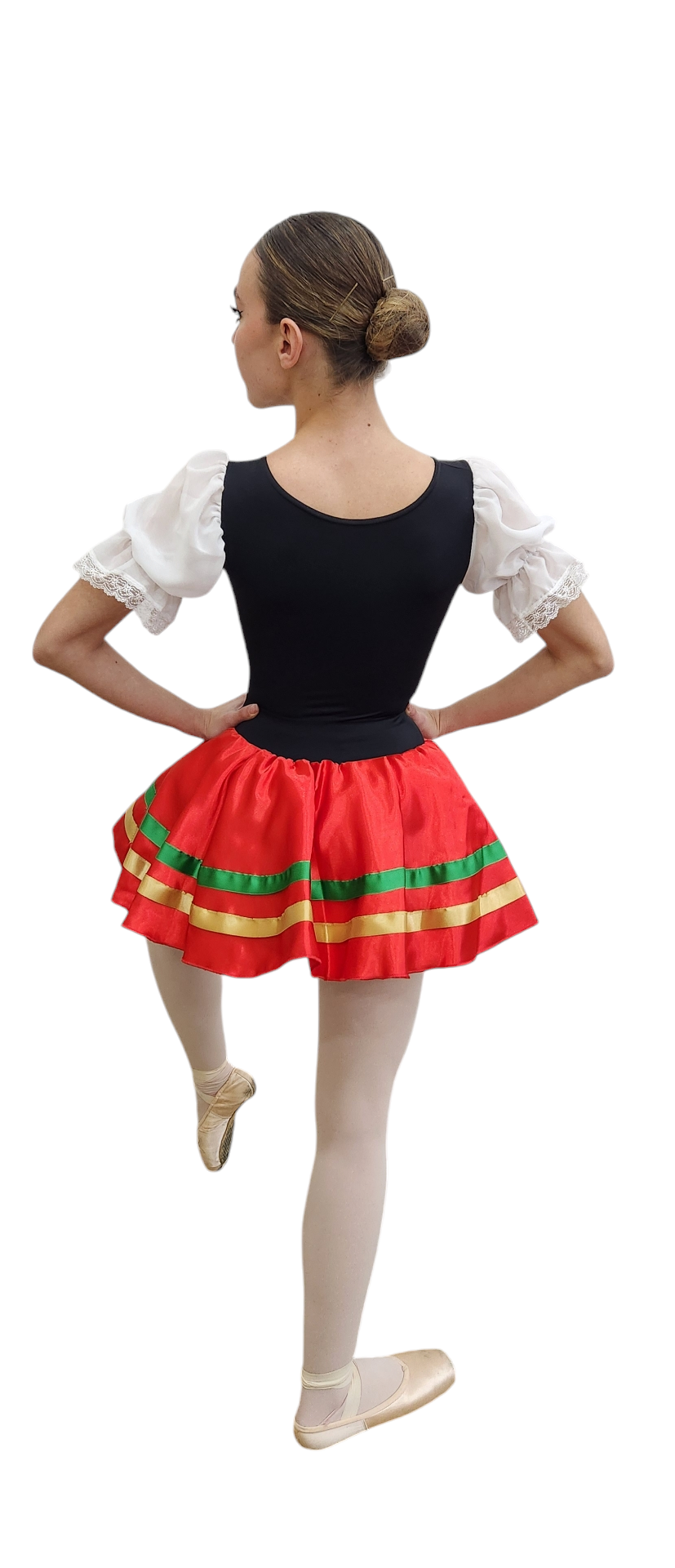 Costume Tarantella con body in lycra e gonna in raso - Show Danza